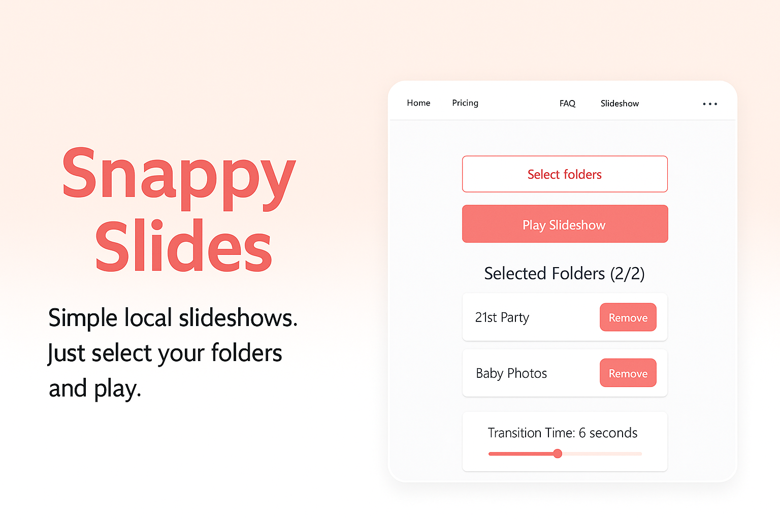 Snappy Slides - Simple Side-by-Side Local Slideshows